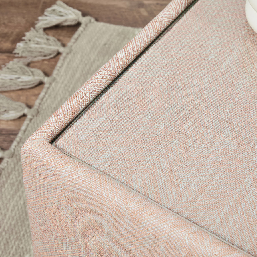 Oslo Glass : Inset Glass Coffee Table Stool – Footstools & More