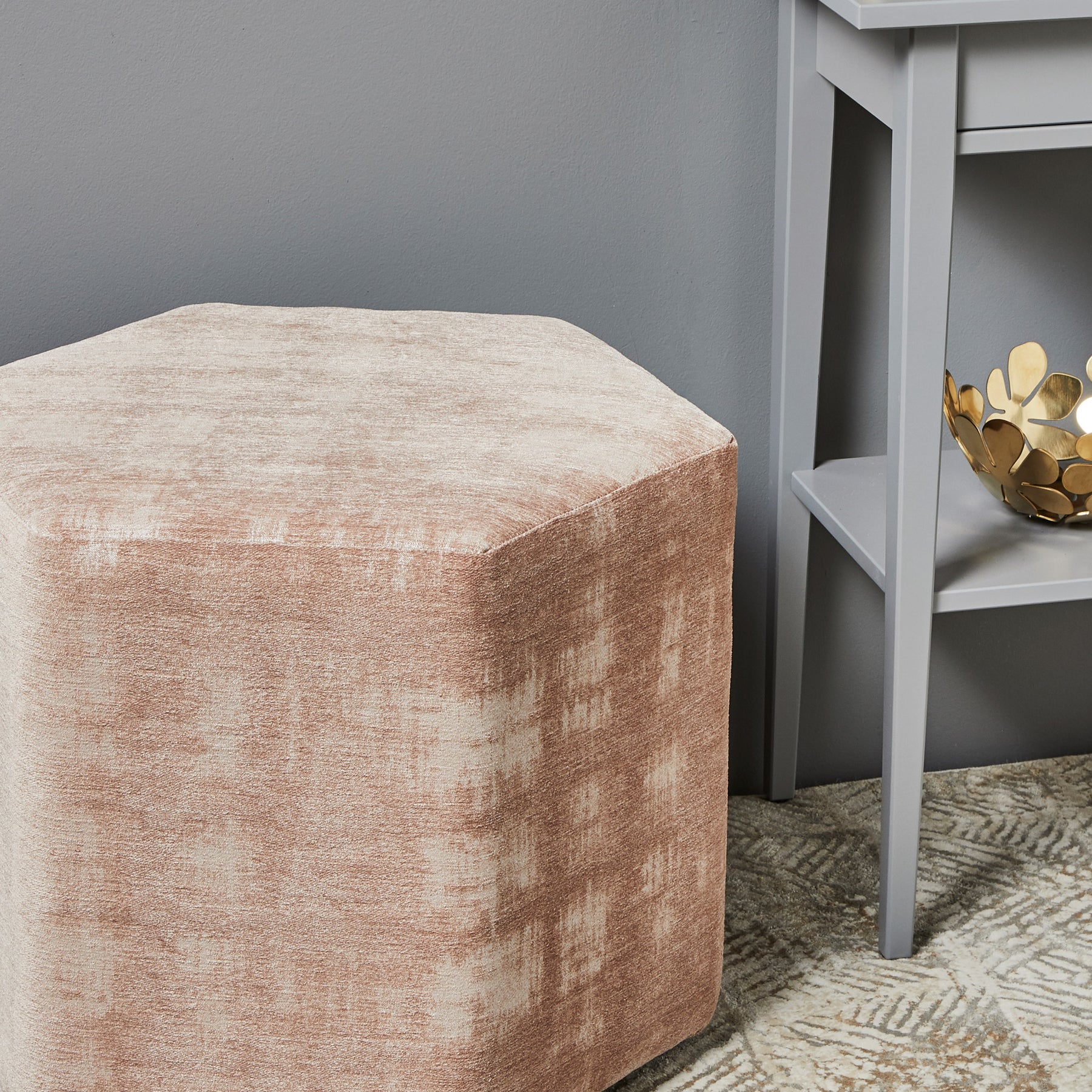 Spencer Tall : Tall Hexagonal Footstool – Footstools & More